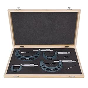 Pack of 4 Micrometers Set 0-4" 0.0001 High Precision Outside Micrometer ...