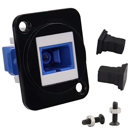 QIANRENON SC Fiber Optic Panel Adapter Connector SC Female Single Mode Fiber Optic Coupler XLR ...