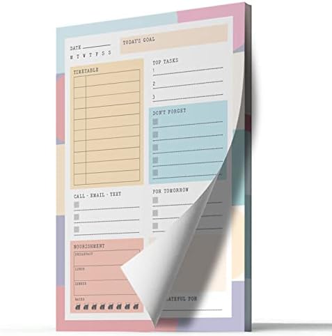 To Do List Pad - Daily Planner Notepad 52 Luxury Tear Off sheets Desk ...