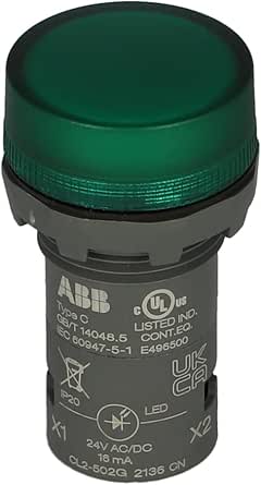 Amazon.com: 1SFA619403R5022 | CL2-502G | Luz piloto compacta ABB verde ...