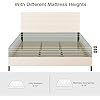 Amazon.com: Furnihome King Size Bed Frame, Modern Upholstered Bed Frame ...