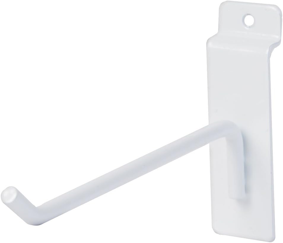 Amazon.com: SSWBasics 6 inch White Peg Hook for Slatwall - Pack of 50 ...