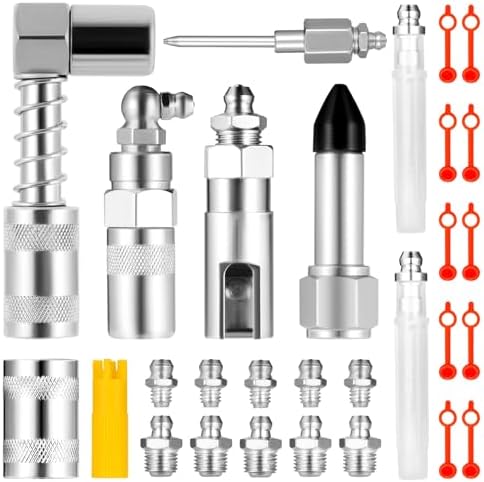 Amazon.com: QWORK Grease Gun Accessory Set, 9-Piece Grease Coupler Kit ...