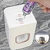 Amazon.com: 2 Slot Toothbrush Holder and Toothpaste Dispenser Wall ...