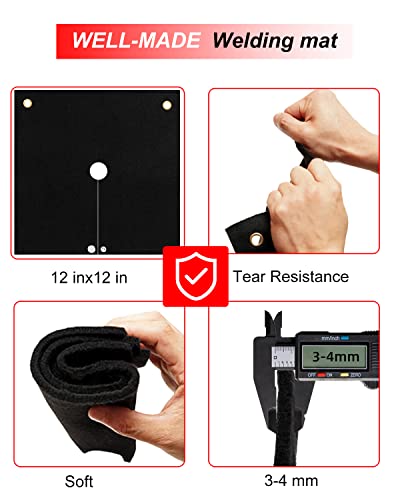 Snapklik.com : Welding Blanket Fireproof, 2 Packs Opening Shape Heat ...