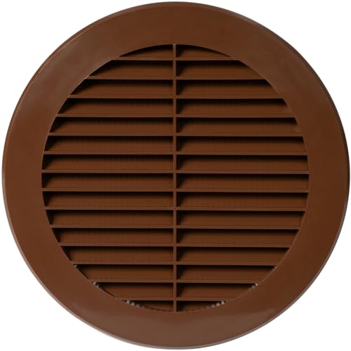 6” Inch / 150 mm Plastic Vent Cover Brown – Round Soffit Vent – Exhaust ...