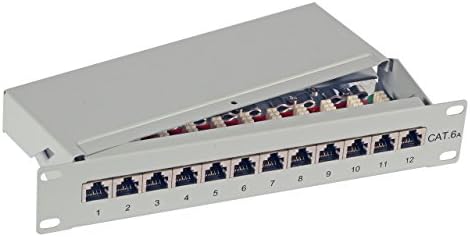 BIGtec 12 Port CAT6a Patchpanel Verteilerfeld Verteiler Patchfeld ...
