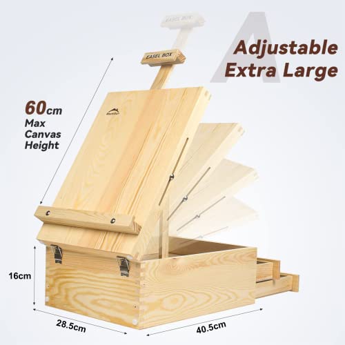 WEEKSUN Tabletop Easel Box Painting Set, 55 Pieces Acrylic Painting Set ...