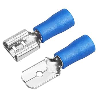 200 Pcs Female and Male Quick disconnects Vinyl Insulated Spade Wire ...