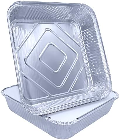 Sunrise Packaging 10 x Large Square Aluminium Foil Food Containers with ...