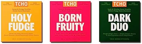 Amazon.com: TCHO 3-Bar Dark Chocolate Variety Pack, Holy Fudge, Born ...