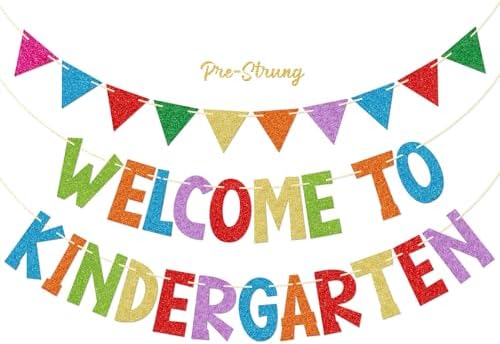 Amazon.com: Welcome To Kindergarten Banner First Day of kindergarten ...