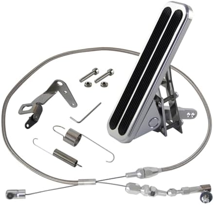 Amazon.com: PKSABB Universal Billet Silver Floor Mount Gas Pedal and 24 ...