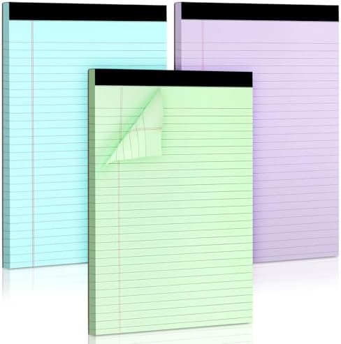Amazon.com : Pink Legal Pads 8.5 x 11 Notebook Paper, 12 Pack Colored ...