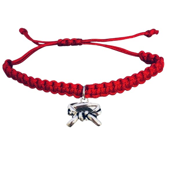 Amazon.com: Martial Art Bracelet (Red) Adjustable Bracelet with Martial ...