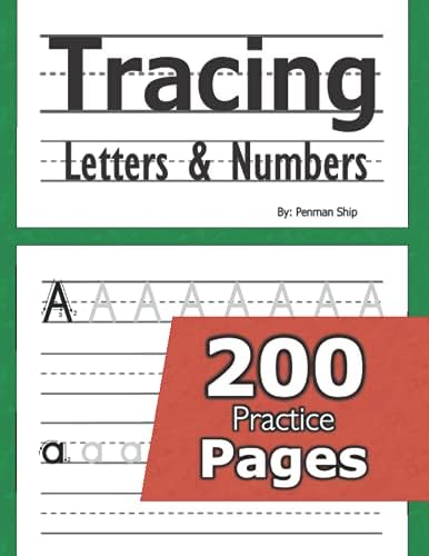 Tracing Letters and Numbers : 200 Practice Pages: Workbook for ...
