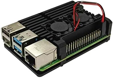 Raspberry Pi Metal Aluminum Case with Double Fans for Raspberry Pi 4B ...