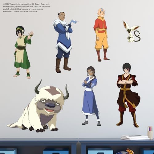 Amazon.com: Avatar The Last Airbender Wall Decals - Set of 7 Vinyl Wall ...
