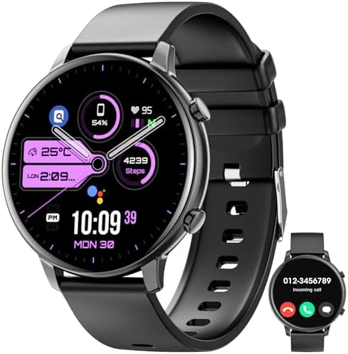 Hwagol 1.39 Inch Smartwatch with Pedometer, Sleep Monitor, Connected ...