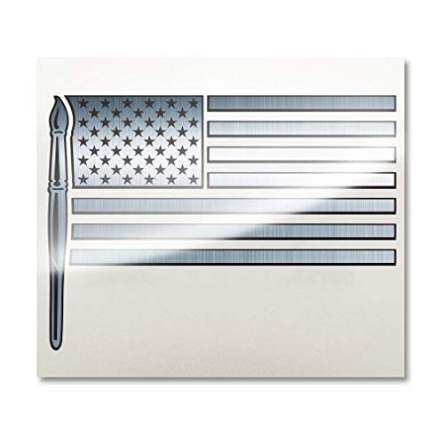 Amazon.com: Art Painter American Flag Paintbrush Decal Sticker ...