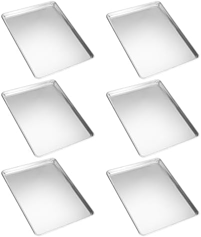 Amazon.com: BIEAMA 6 Pack Quarter Size 13" × 10" Baking Sheet Pan ...