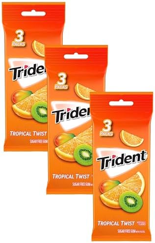 Amazon.com: Trident Tropical Twist Sugar Free Gum, 9 Packs of 14 Pieces ...