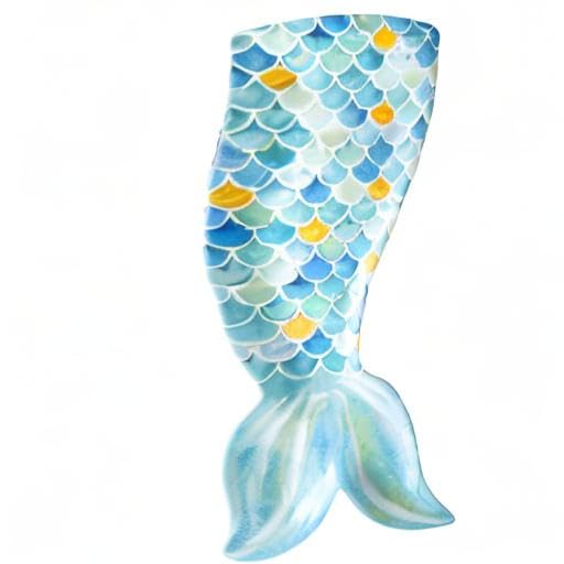 Snapklik.com : ware Mermaid Tail Shaped Melamine Serving Platter ...