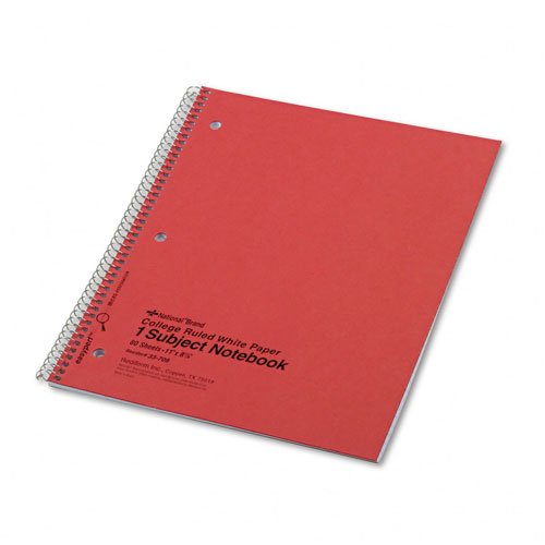 National Brand : Subject Wirebound Notebook, College/Margin Rule, Ltr ...