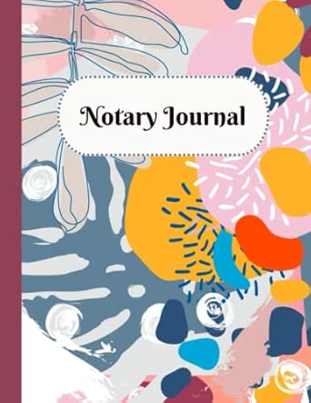 Notary Journal: Floral Cover Public Notary Journal Log Book with ...