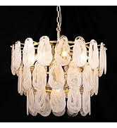 Wellmet Capiz Shell Chandelier, 6 Lights Coastal Chandelier Beach Light ...