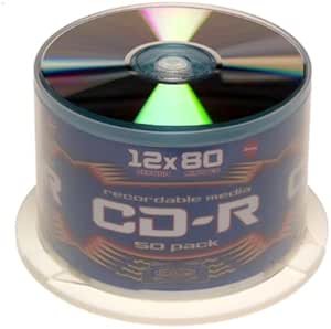 Amazon.com: CenDyne CDIMD00065 CD-R 80 Minute, 700MB, 12x (50-Pack ...