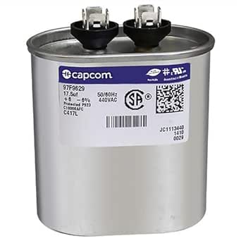 97F9629 17.5 uf MFD 440 Volt VAC - GE Genteq Replacement Oval Run ...