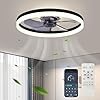 Fszdorj 20'' Ceiling Fan with Light, Upgraded Low Profile Fan, Flush ...