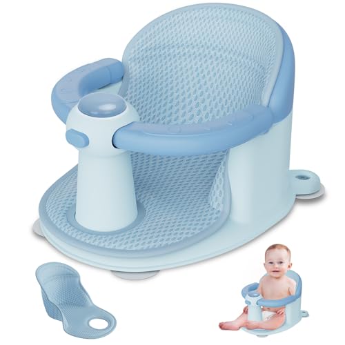 Baby Bath Seat for Babies 6 Months & up, Soft Cushions, Non-Slip Baby ...
