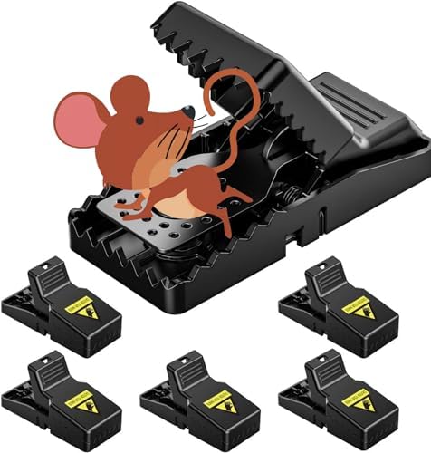 Instant Mouse Mice Traps, Pack of 6 for House Indoor Outdoor Easy Setup ...