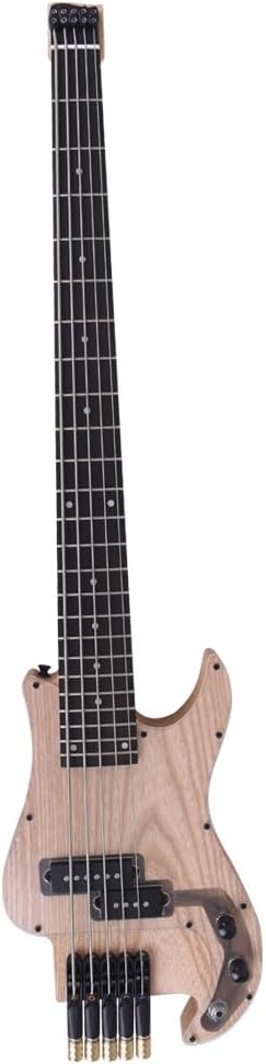 Amazon.com: Headless Electric Bass Guitar 5 String Light travel LP ...