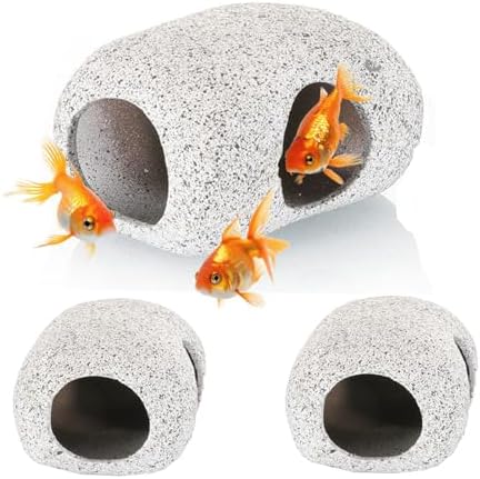 FORYNXHWIN Fish Tank Decoration Accessories, Natural Ceramic Stones ...