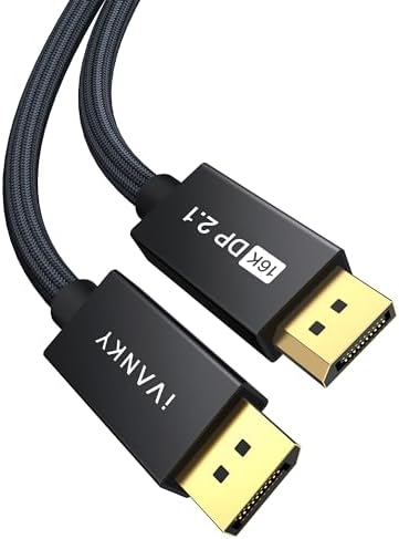 Amazon.com: IVANKY 16K Displayport Cable 10ft, Long DP 2.1 Cable [16K ...