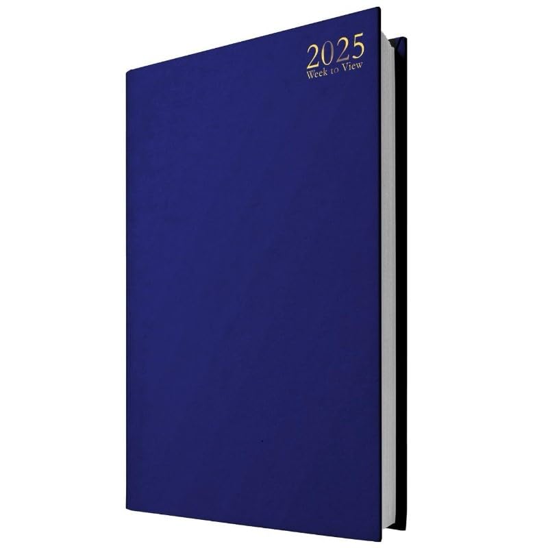 ZYBUX A4 Week To View 2025 Diary Hardback - Full Year Daily Planner ...