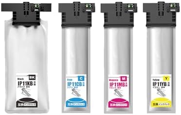 Amazon.co.jp: 【pomme】 IP11KB IP11CB IP11MB IP11YB 顔料 4個セット エプソン 互換インク パック インクカートリッジ ISO14001 ...