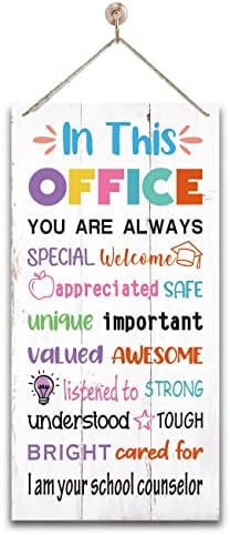 Amazon.com: Office Wood Decor Sign, Hanging Wood Sign Office Décor ...