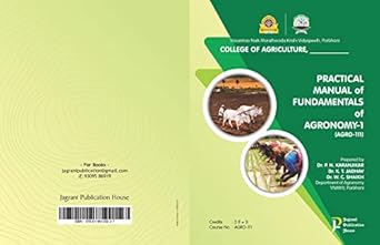 Buy Practical Manual of Fundamentals of Agronomy-1 Book Online at Low ...