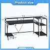 Amazon.com: SEDETA Gaming Desk 70.8'' with LED Lights and Storage ...