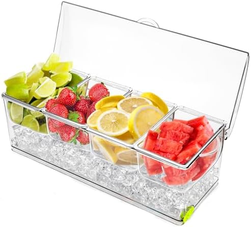 Amazon.com | Large Ice Chilled Condiment Caddy，Chilled Condiment ...