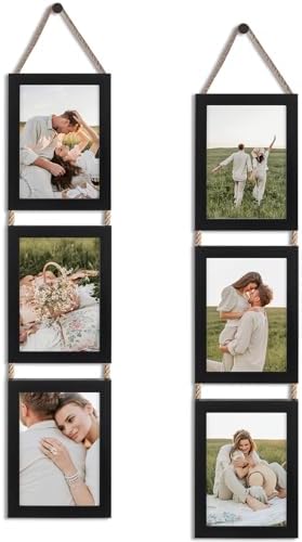 Amazon.com - Lavezee 5x7 Hanging Collage Picture Frames Set of 2, Black ...