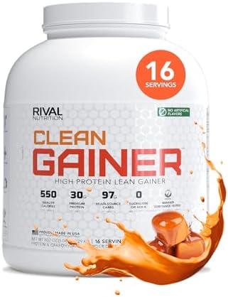 Amazon.com: RIVAL NUTRITION Clean Gainer Salted Caramel High-Protein ...