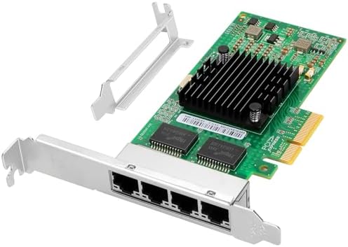 Amazon.com: Vogzone 1Gb PCI-E NIC Network Card for Intel I350-T4V2,10Mb ...