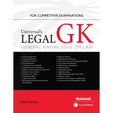 UNIVERSAL'S LEGAL GK GENERAL KNOWLEDGE ON LAW FOR COMPEITIVE ...