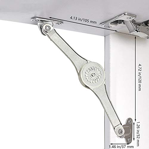 Snapklik.com : VOCOMO Heavy Duty Lid Support Hinges, Safety Folding Lid Stay Hinge