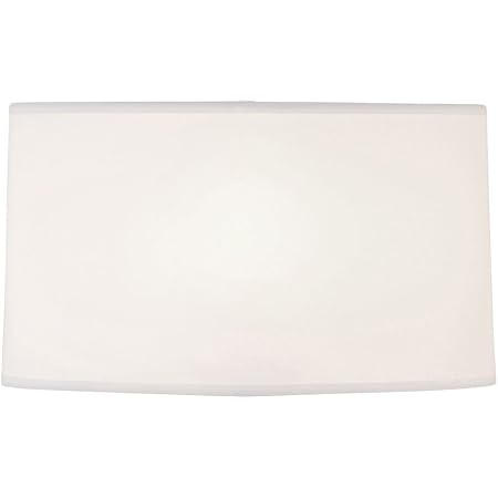 Large Rectangle Lamp Shade in White Linen Fabric with Spider Assembly ...